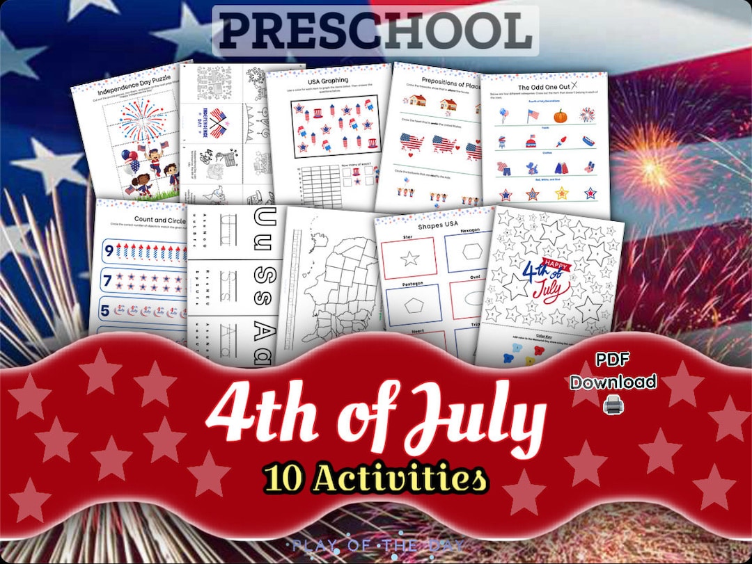 Fourth of July Activities & Worksheets,preschool,pre-k Activities ...
