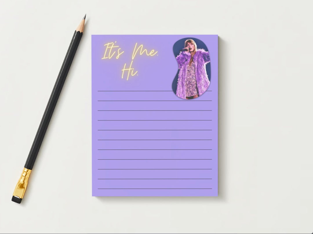 Small Swiftie It's Me Notepad, Taylor Swift Stationery, Summer Camp ...