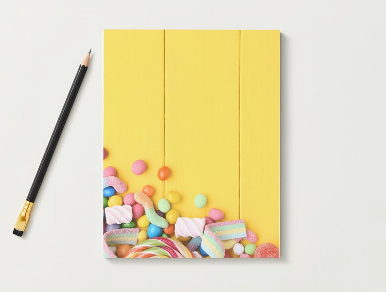 Large Candy Spill Notepad, Kids Letter Writing Set, Summer Camp ...