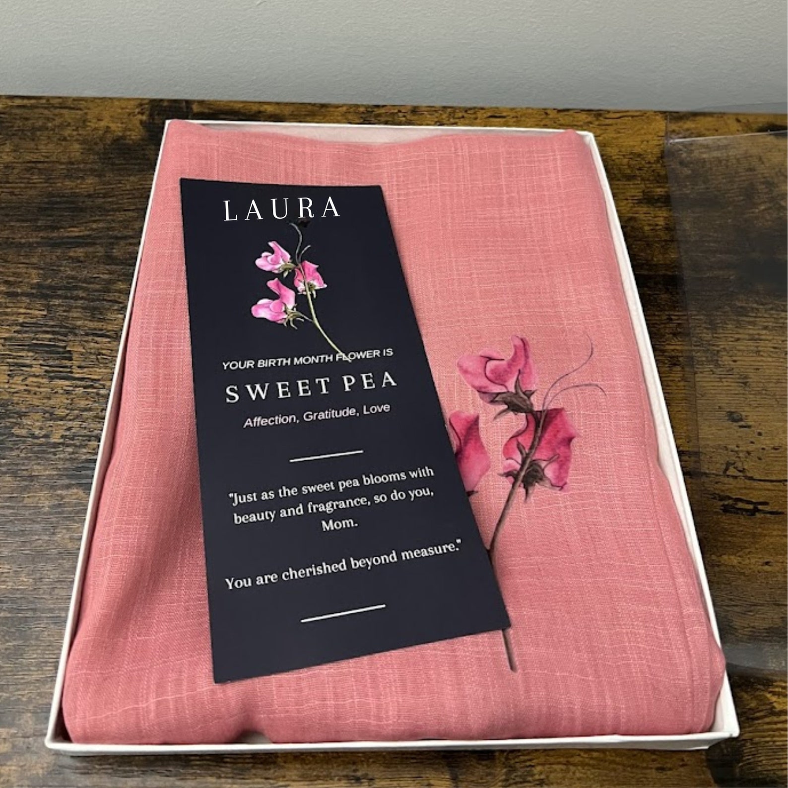 Personalized Birth Month Flower Gift, Unique Birthday Gift for Her ...