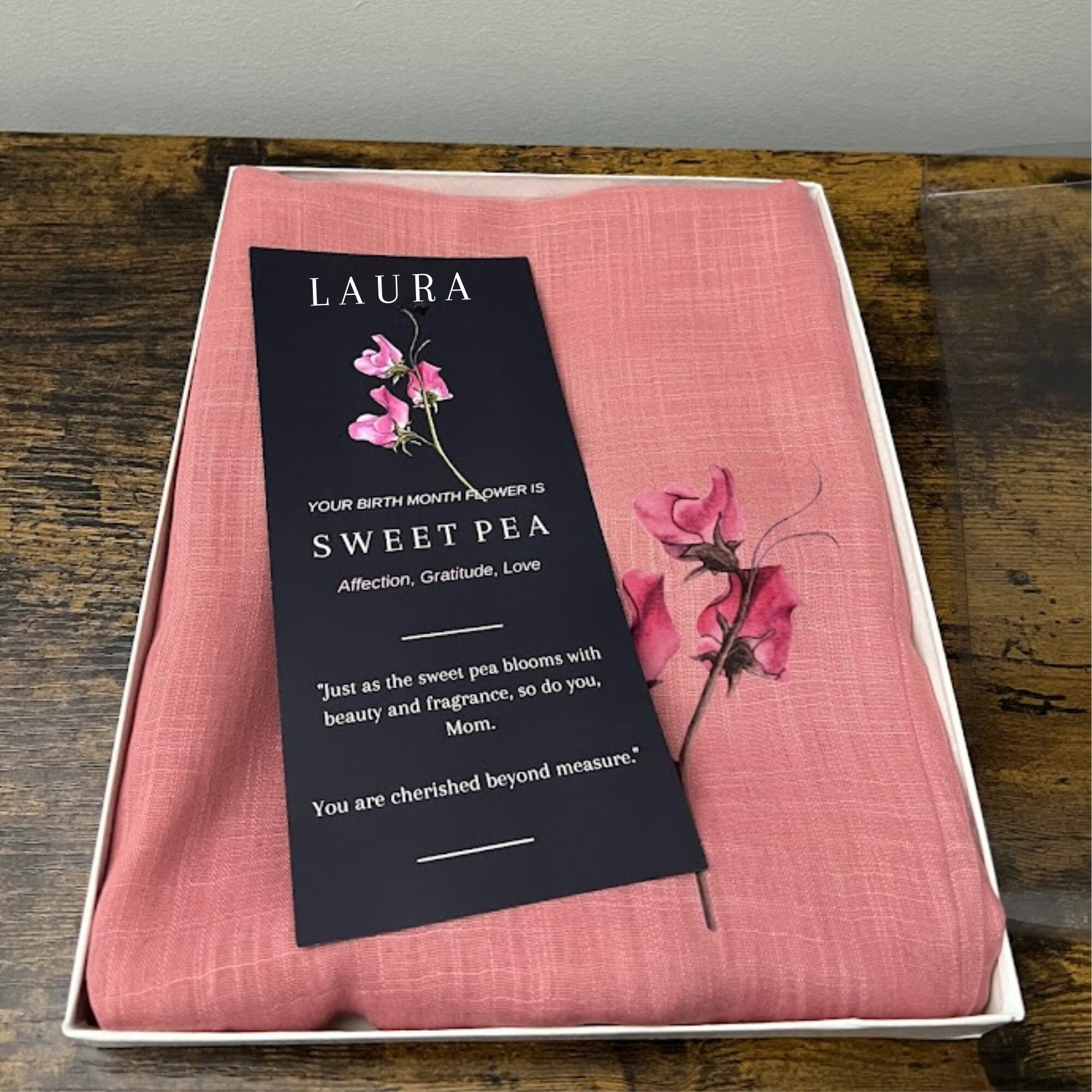 Personalized Birth Month Flower Gift, Unique Birthday Gift for Her ...