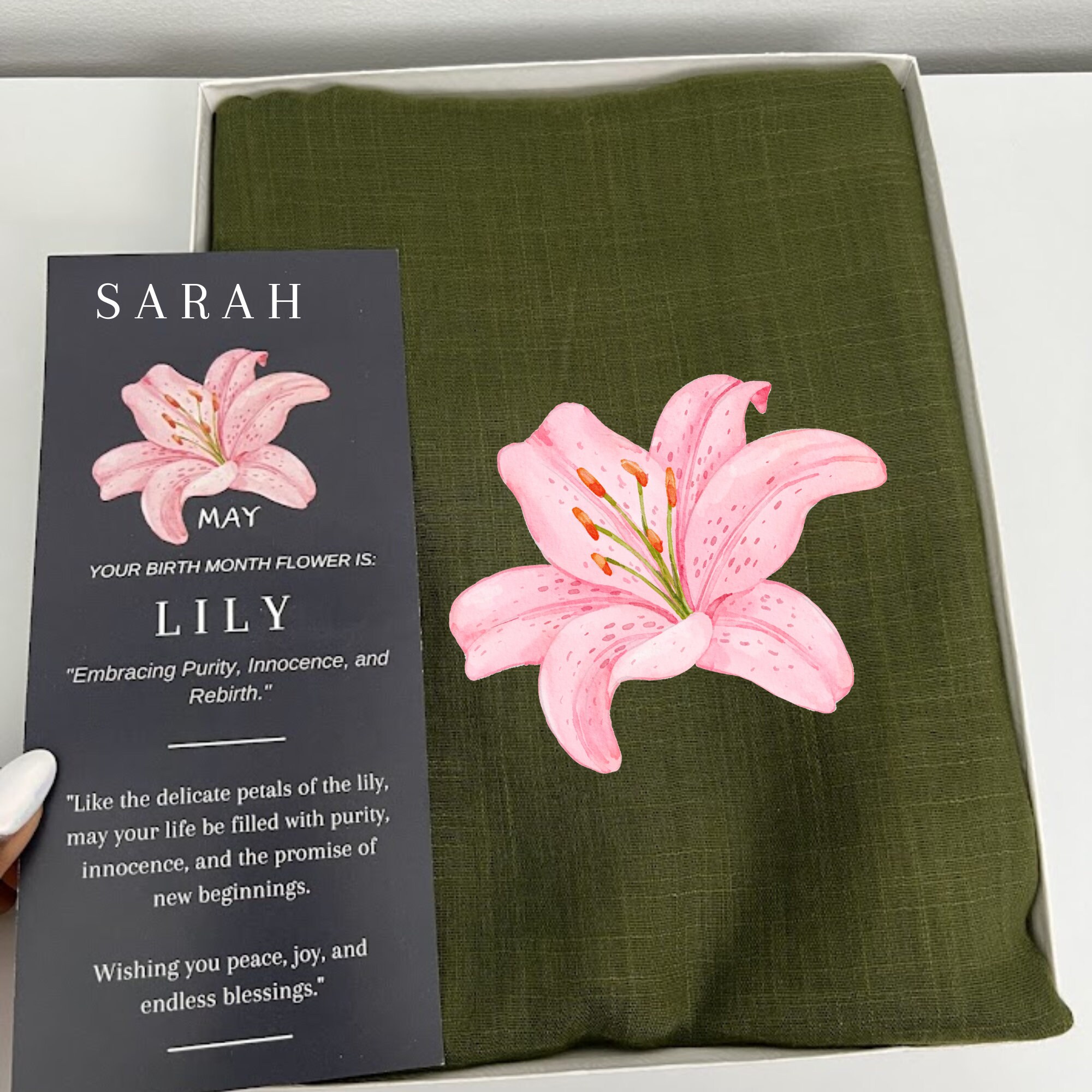 Personalized Birth Month Flower Gift, Unique Birthday Gift for Her ...