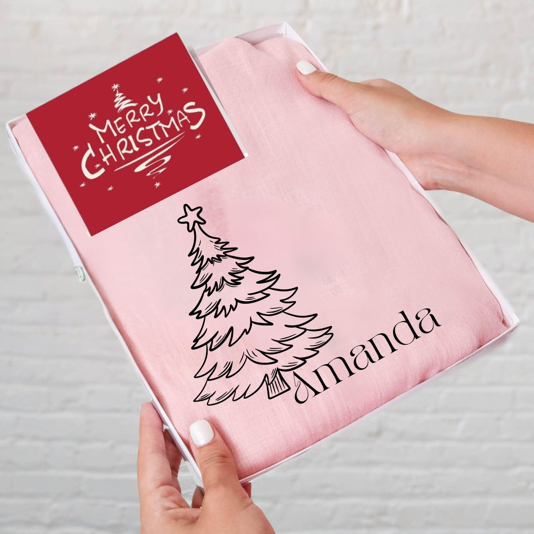 Christmas Tussel Scarf, Happy Holidays Scarf, Personalized Scarf ...