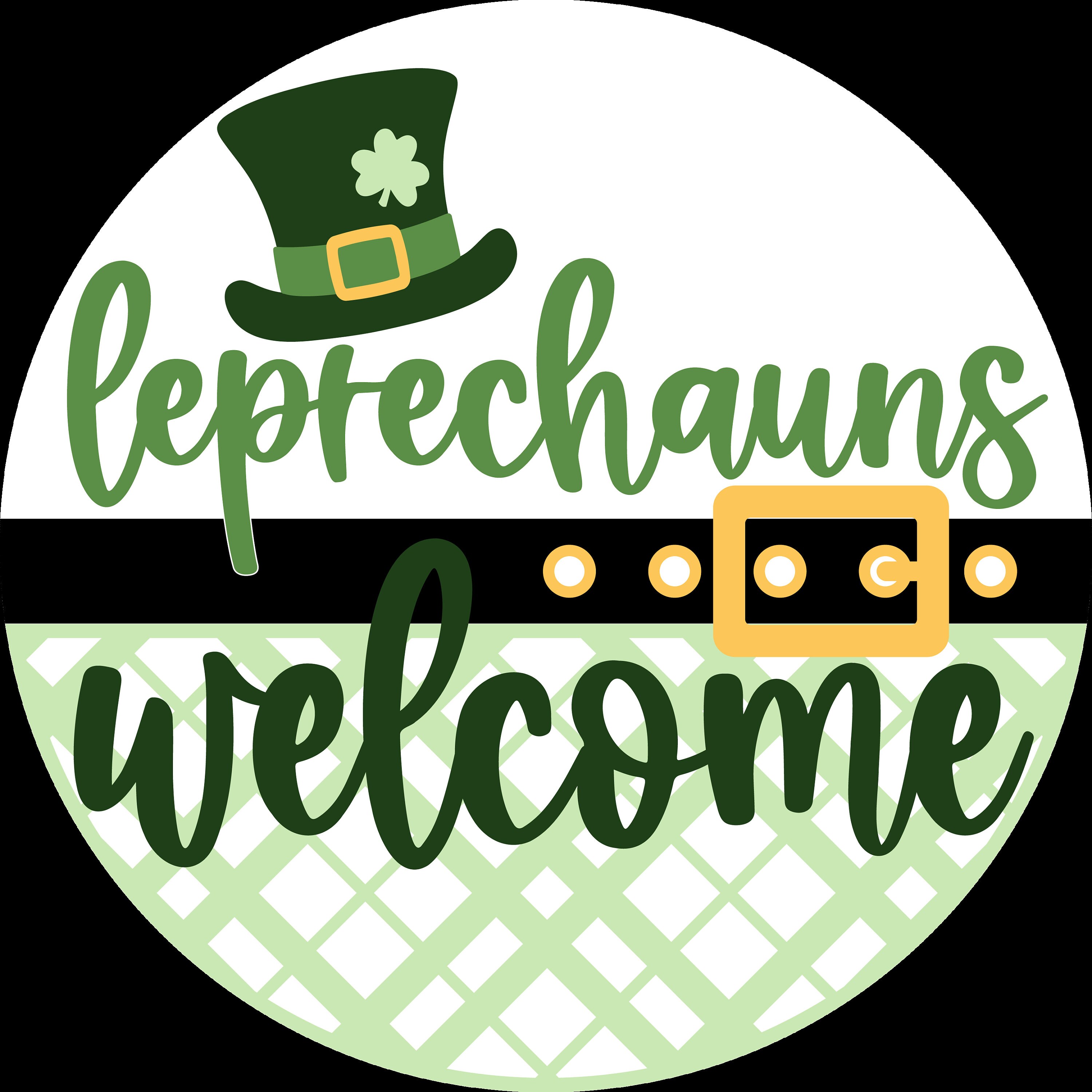 Leprechauns Welcome, St. Patricks Day DIY Door Hanger - Etsy