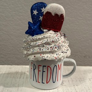 4th of July Fake Bake Mugs-red White and Blue Faux Mugs-independence ...