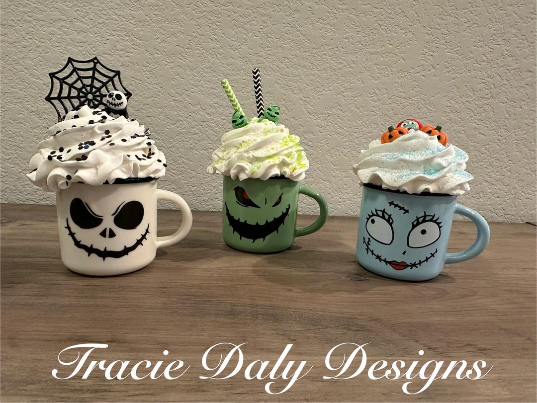 Halloween Fake Bake Mugs-halloween Mugs-nightmare Before Christmas-jack ...