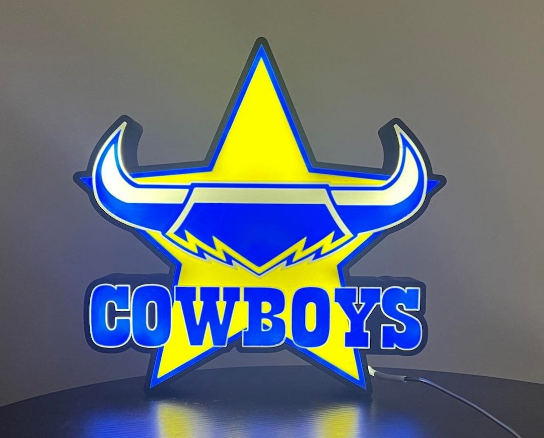 NRL - North Queensland Cowboys LED Lightbox - Etsy Australia