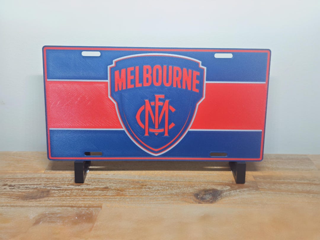 AFL Inspired Licence Plate - Melbourne Demons - Etsy Australia