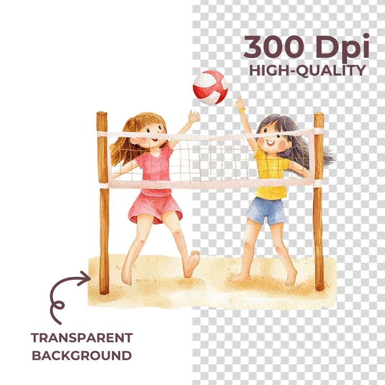 Girl Sport Watercolor PNG Set | Athletic Girls Clipart | Instant ...