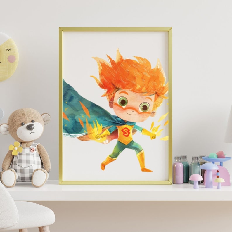 Kid Superheroes Clipart PNG | Cartoon Heroes Digital Download ...