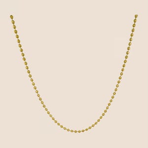 14k 3MM Moon Cut Ball Chain - Etsy