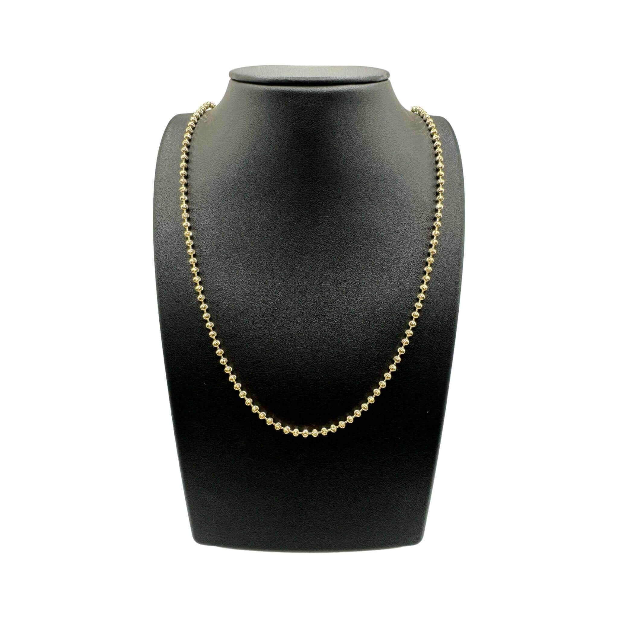 14k 3MM Moon Cut Ball Chain - Etsy