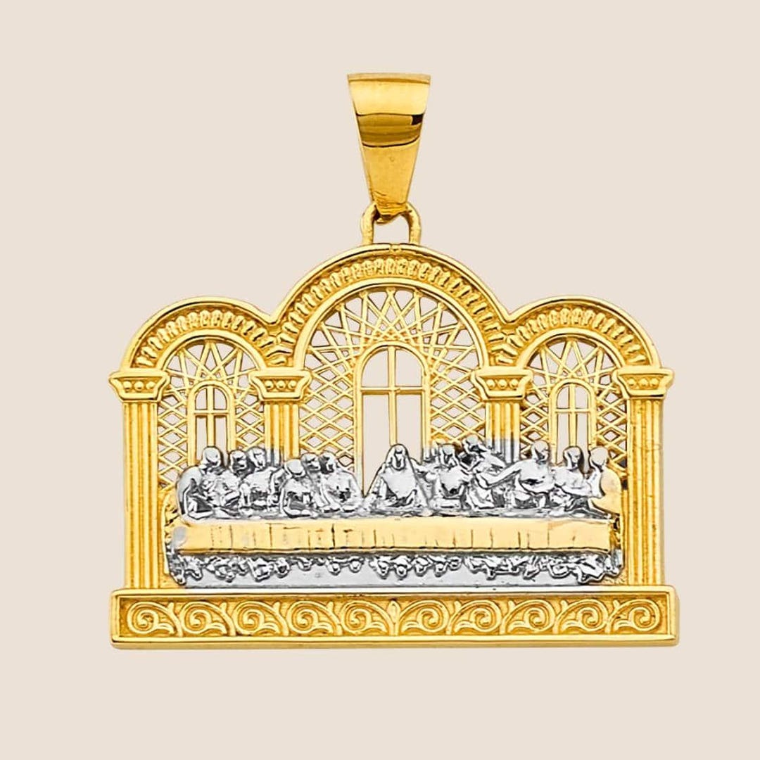14k Last Supper Pendant - Etsy
