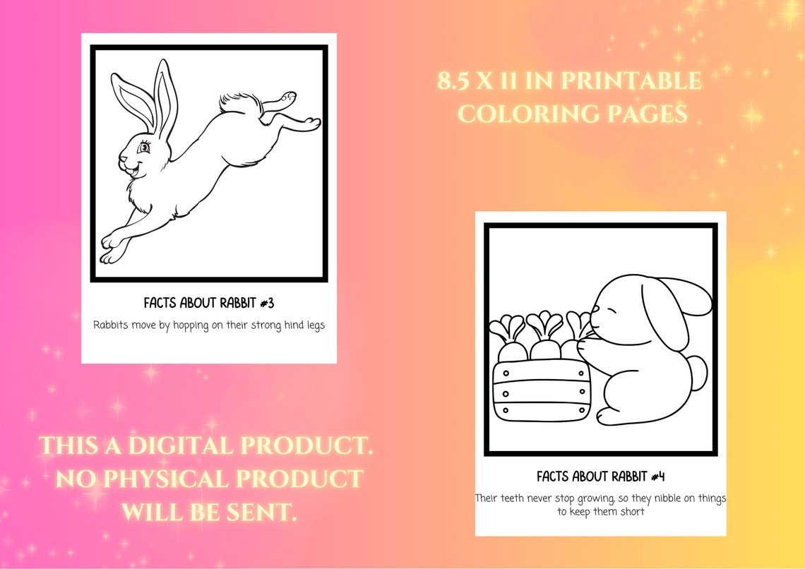 Rabbit, Coloring Pages, Bunny, Coloring Book, Kids, Printable, Animal ...