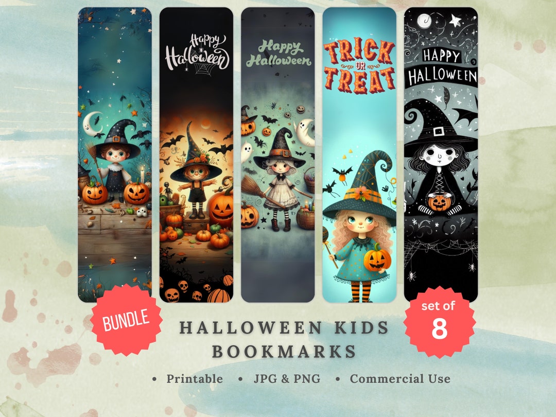Halloween Kids, Printable Bookmarks, Halloween Bookmark, Halloween ...