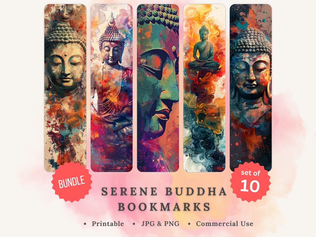 Buddha Bookmark Serenity Printable Bookmarks Spiritual Art Buddhism Art ...