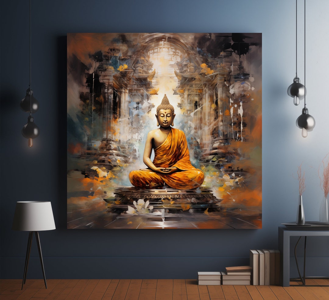 Buddha Wall Art THAI Style Buddha Housewarming Gift Abstract Painting ...