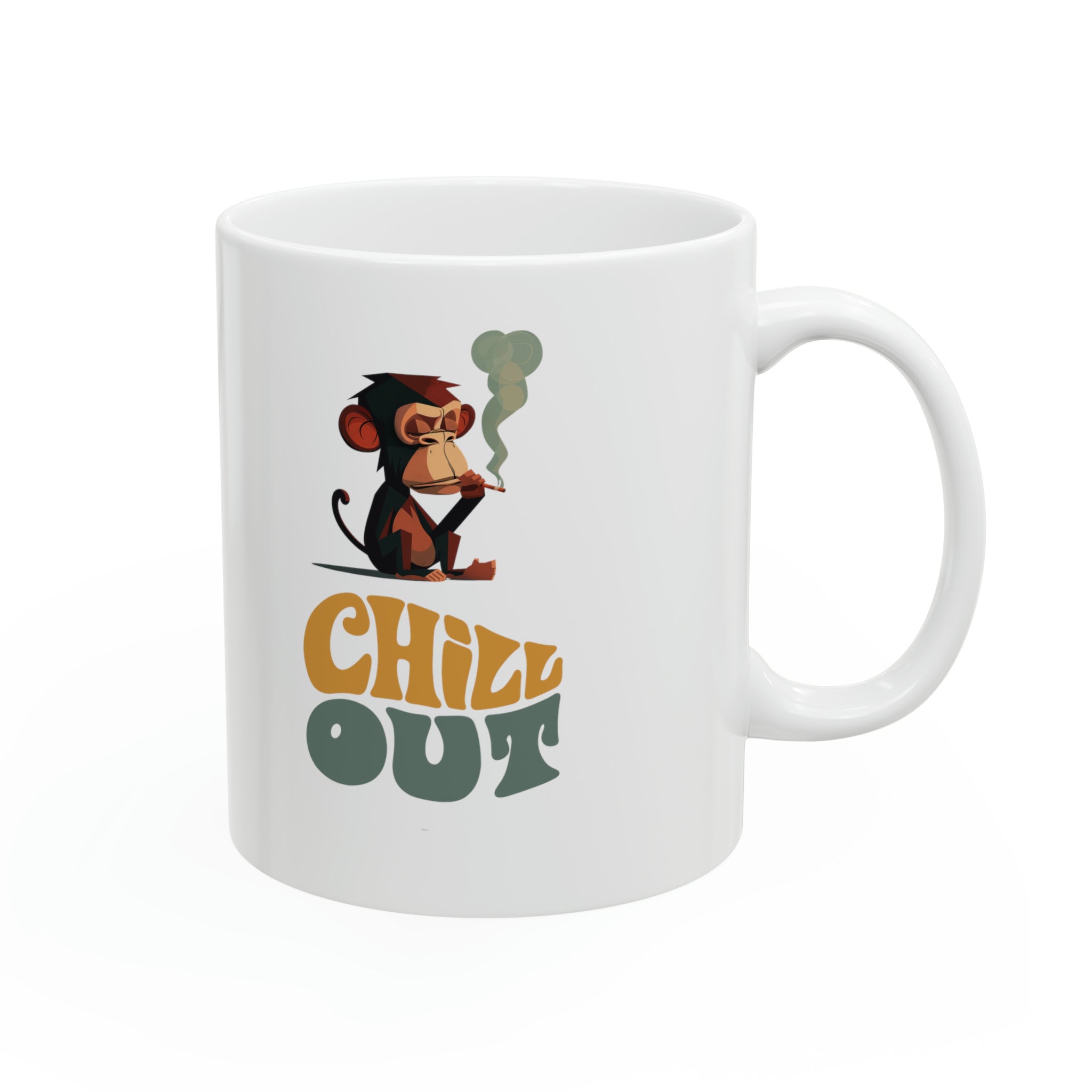 Chill Out Mug, Chill Out, Animal Lover Gift, Monkey Lover, Monkey Cup ...