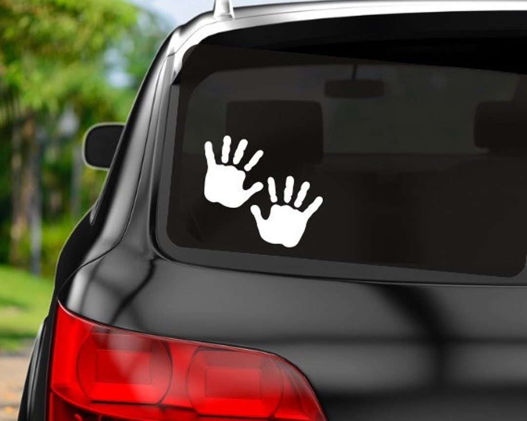 Handprint Vinyl Car Decal Auto Decal Car Vinyl Decal Car Window Sticker ...