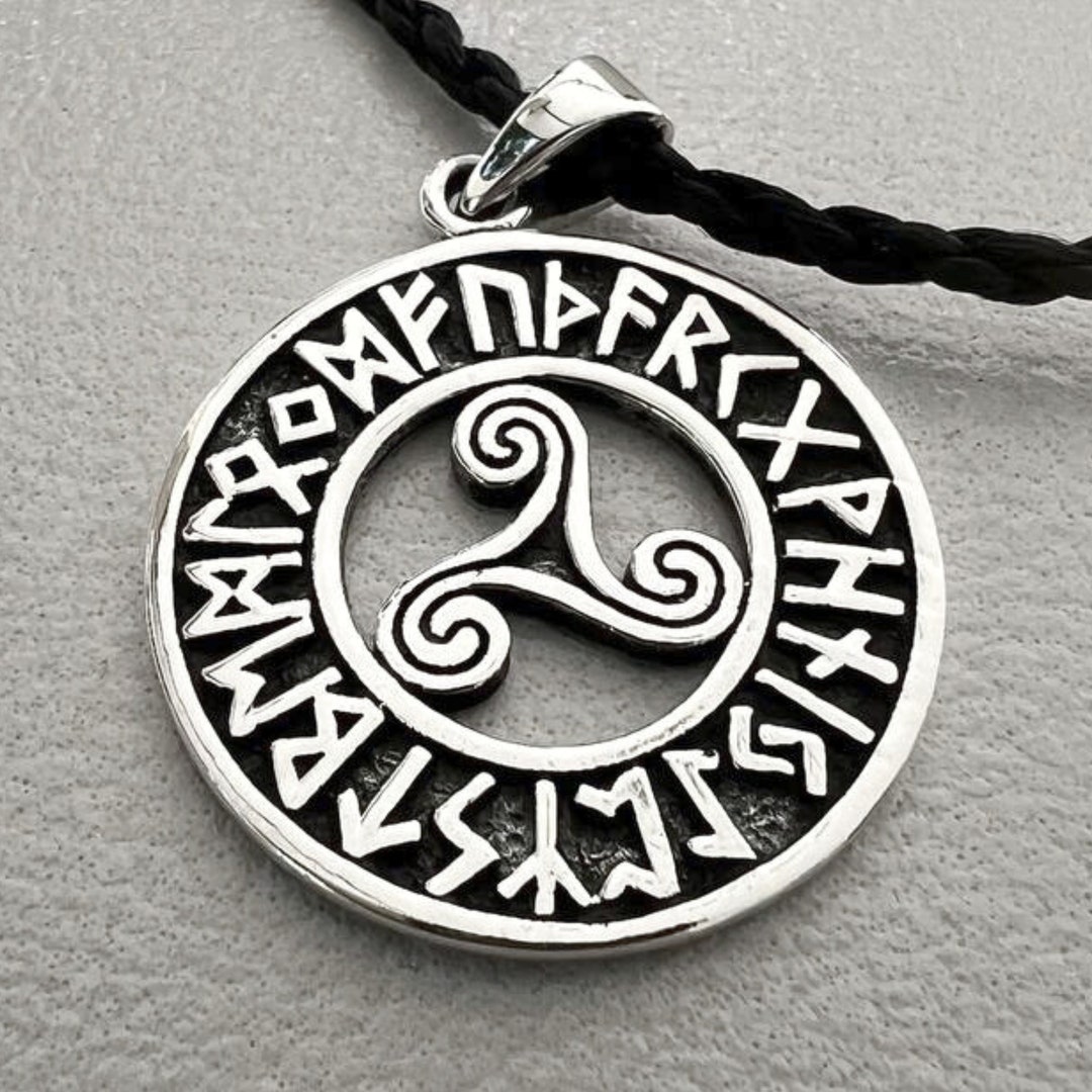 Handmade 3D Sterling Silver Triskelion Pendant – Celtic Rune Necklace ...