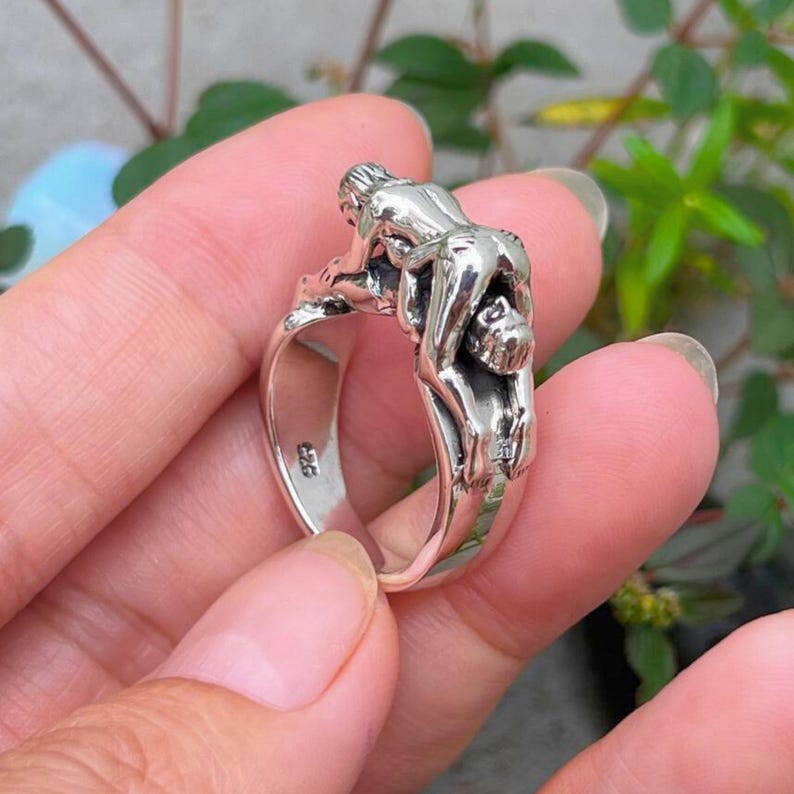 3D Kama Sutra Pose 69 Ring Sterling Silver 925 – Handmade Sex Toy ...