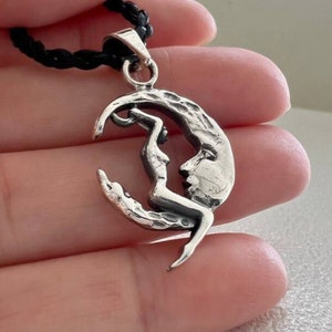 Lady on the Moon Pendant Lady Riding on the Moon Pendant Woman Riding ...