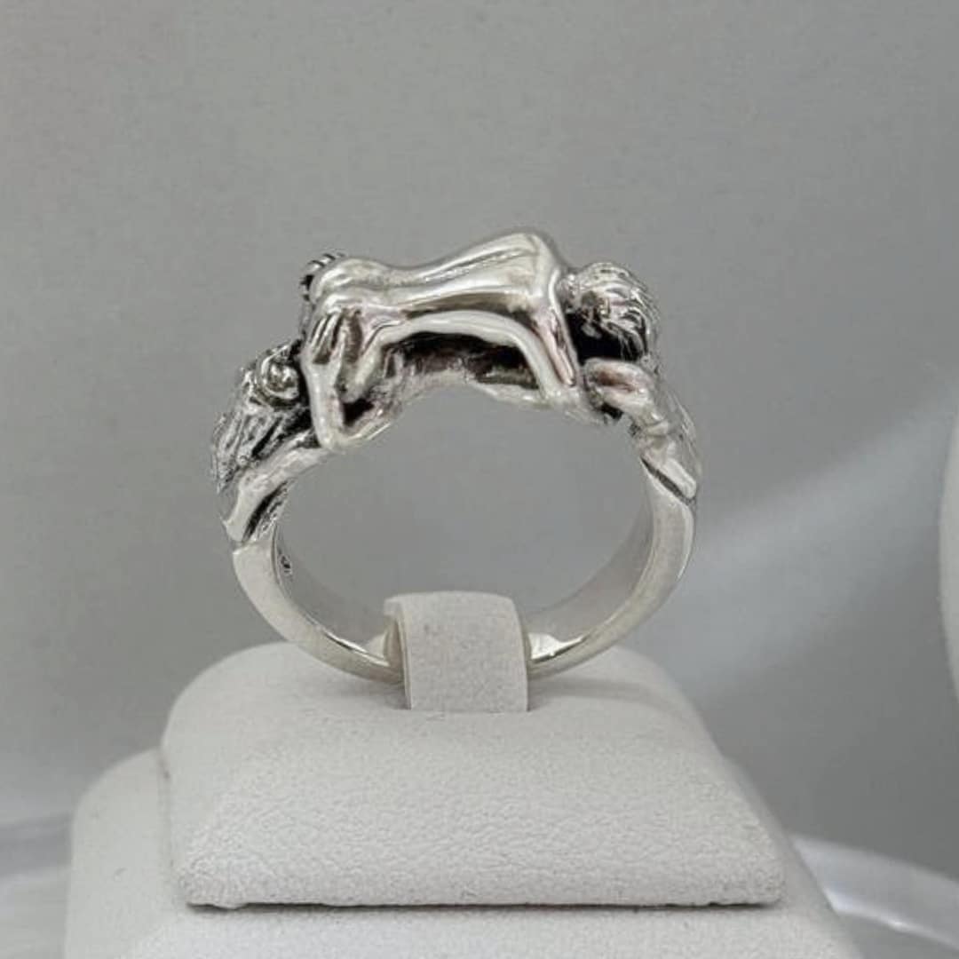 3D Erotic Ring, Sterling Silver 925, Kama Sutra Pose 69 Ring, Sexy Gift ...