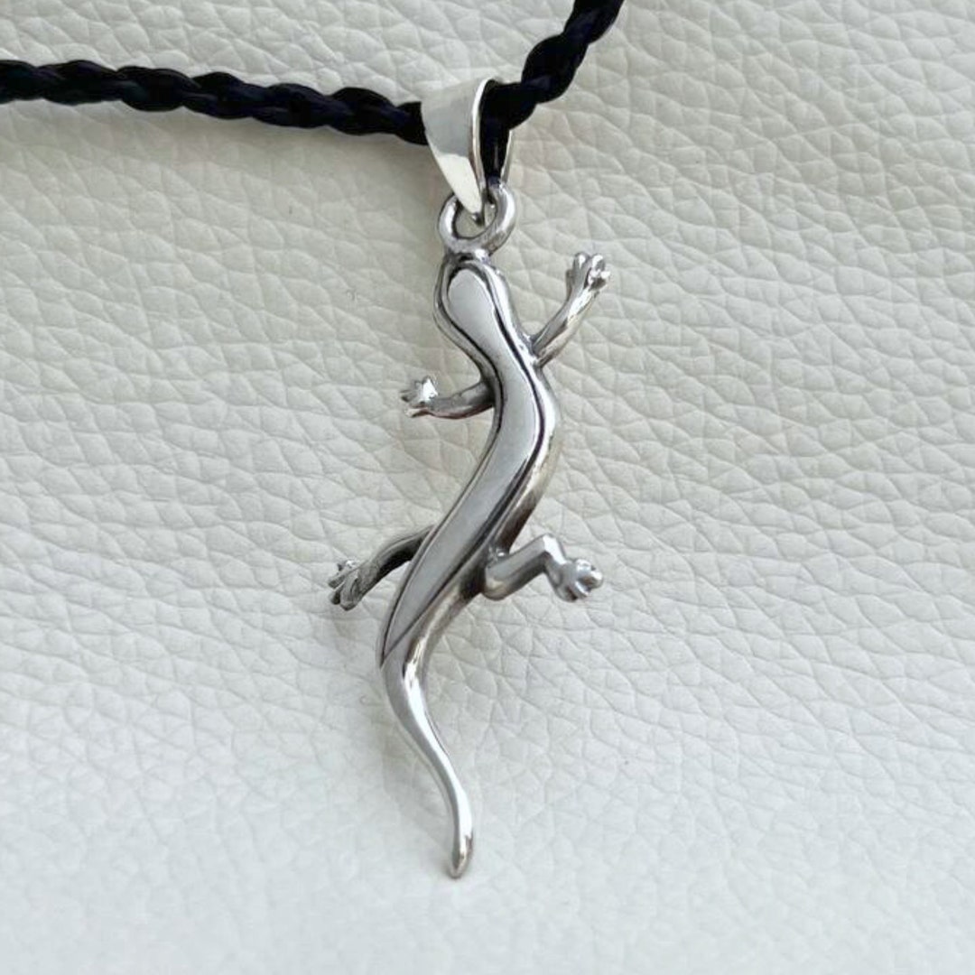 Gecko Charm and Chain, Lizard Necklace, Cute Gift for Necklaces ...