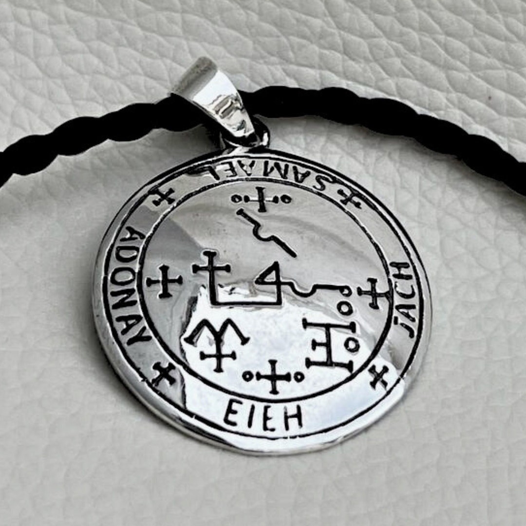 Sterling Silver 925 Archangel Samael Pendant – Sacred Sigil of Solomon ...