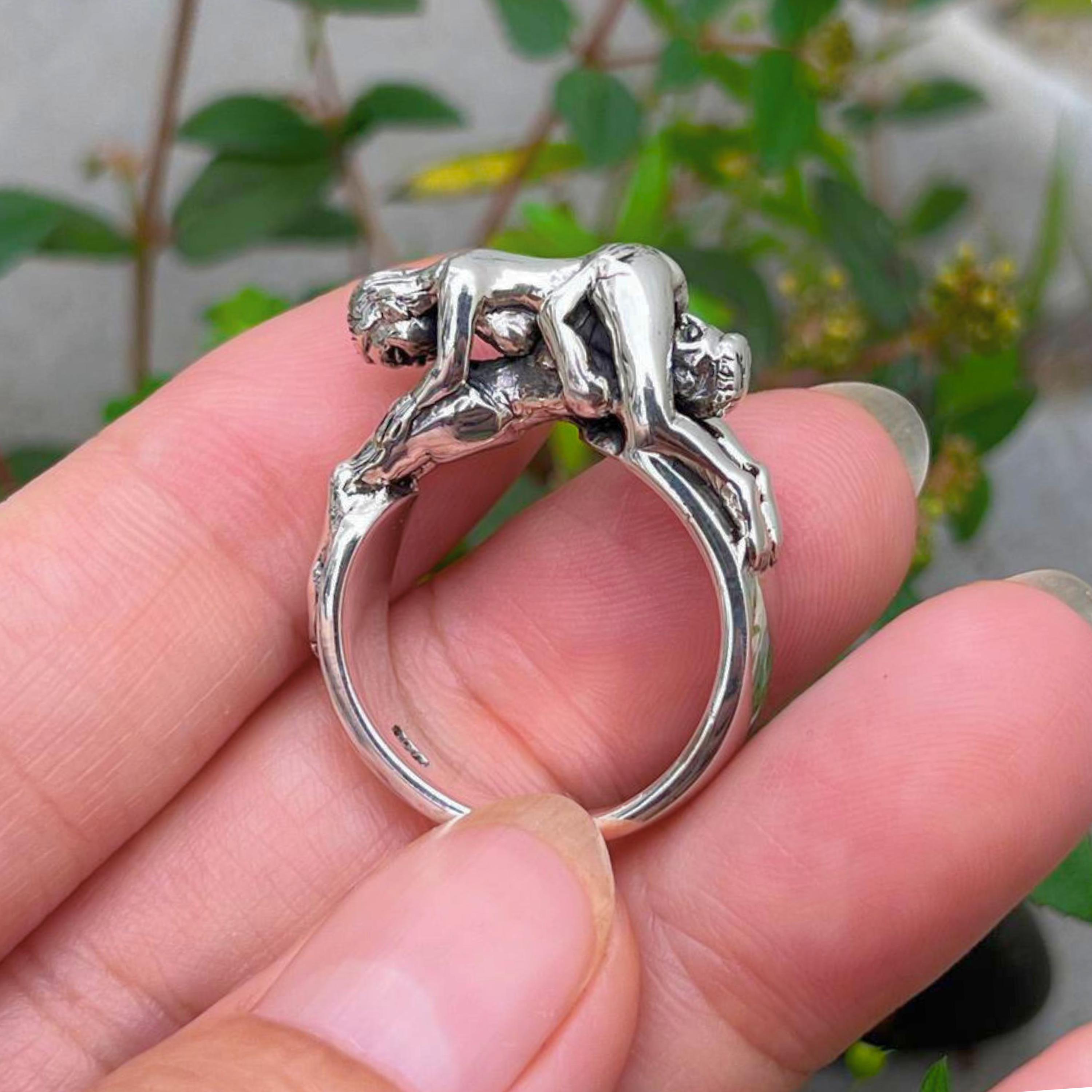 3D Kama Sutra Pose 69 Ring Sterling Silver 925 – Handmade Sex Toy ...