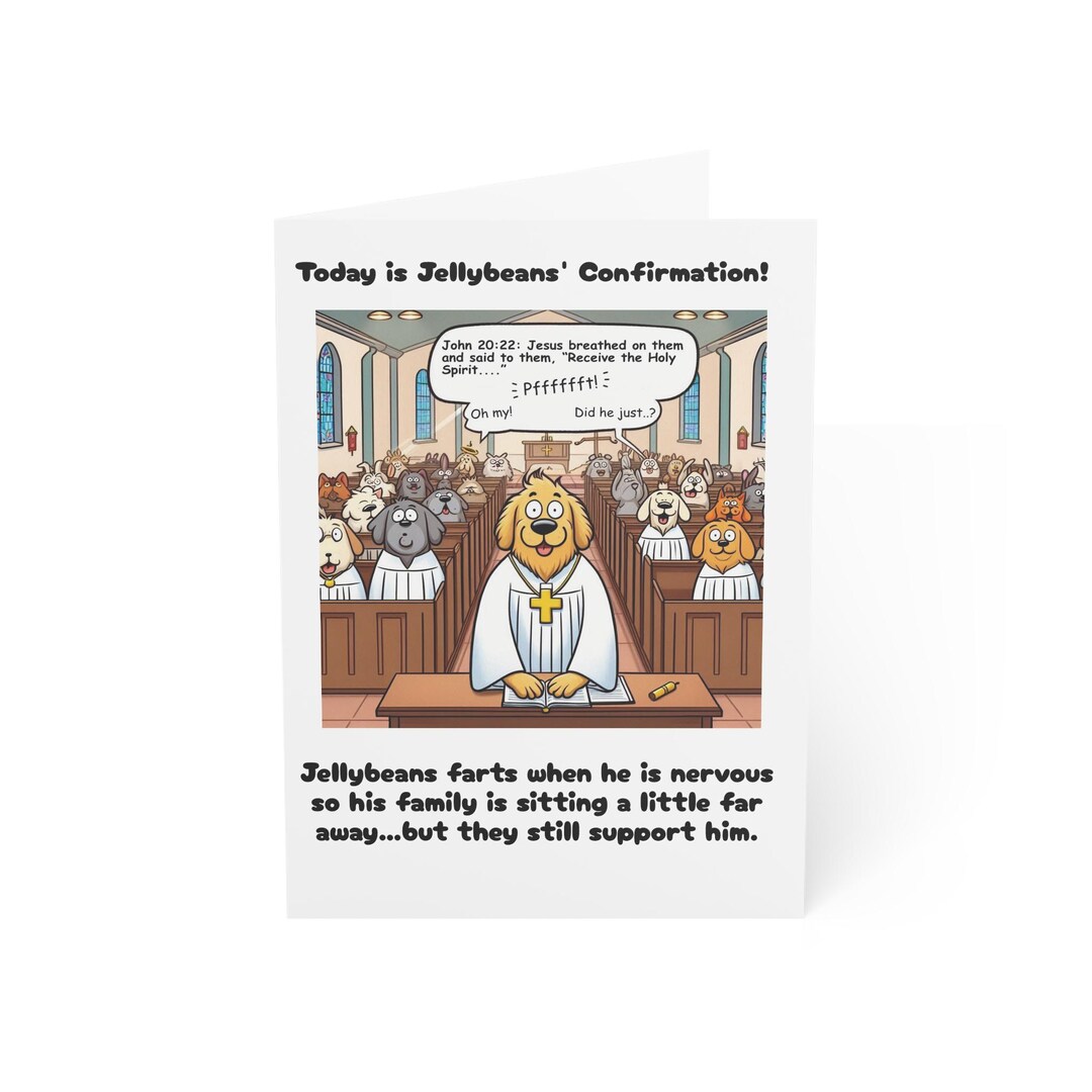 Borderline Inappropriate Confirmation Card, Cartoon Dog, Christian ...