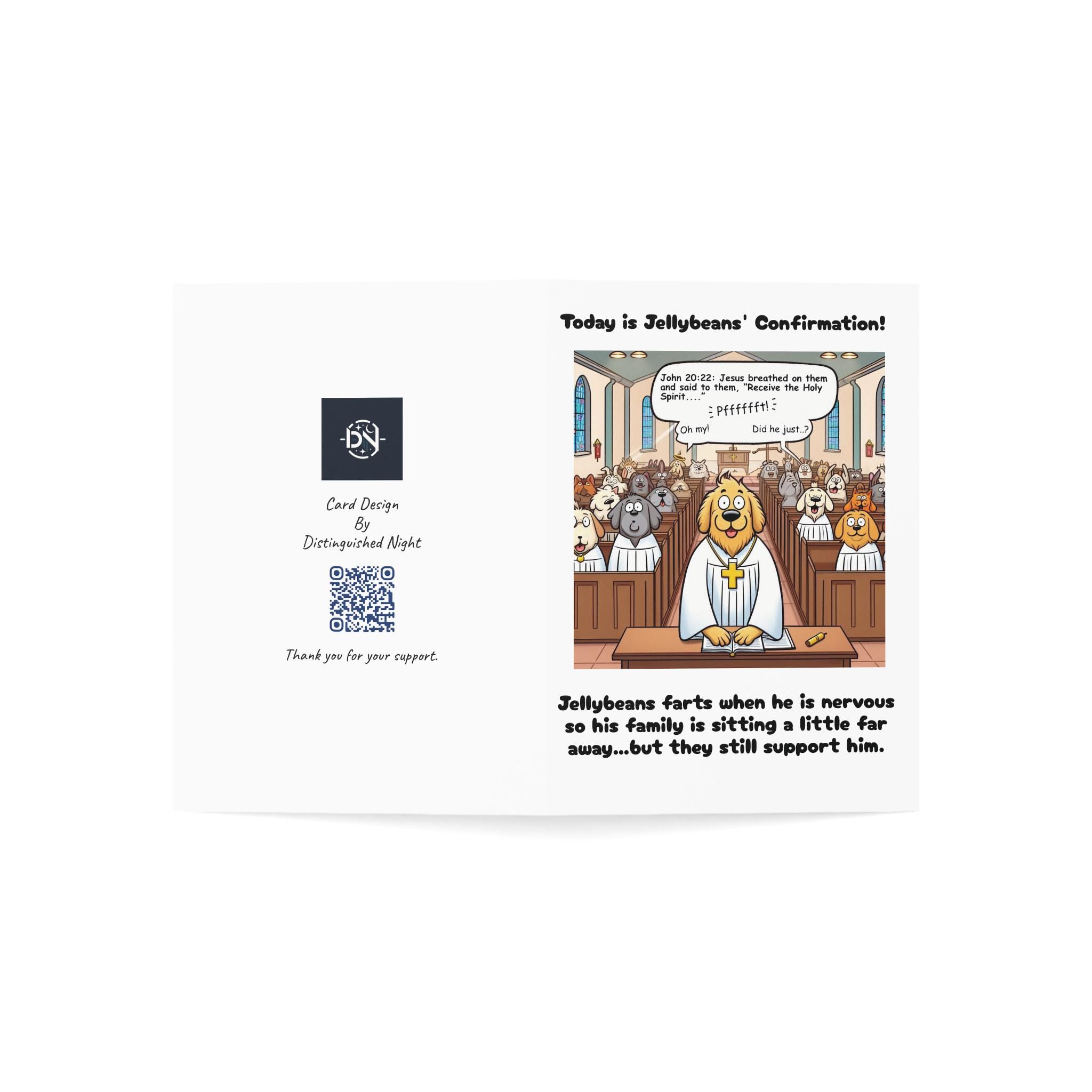 Borderline Inappropriate Confirmation Card, Cartoon Dog, Christian ...