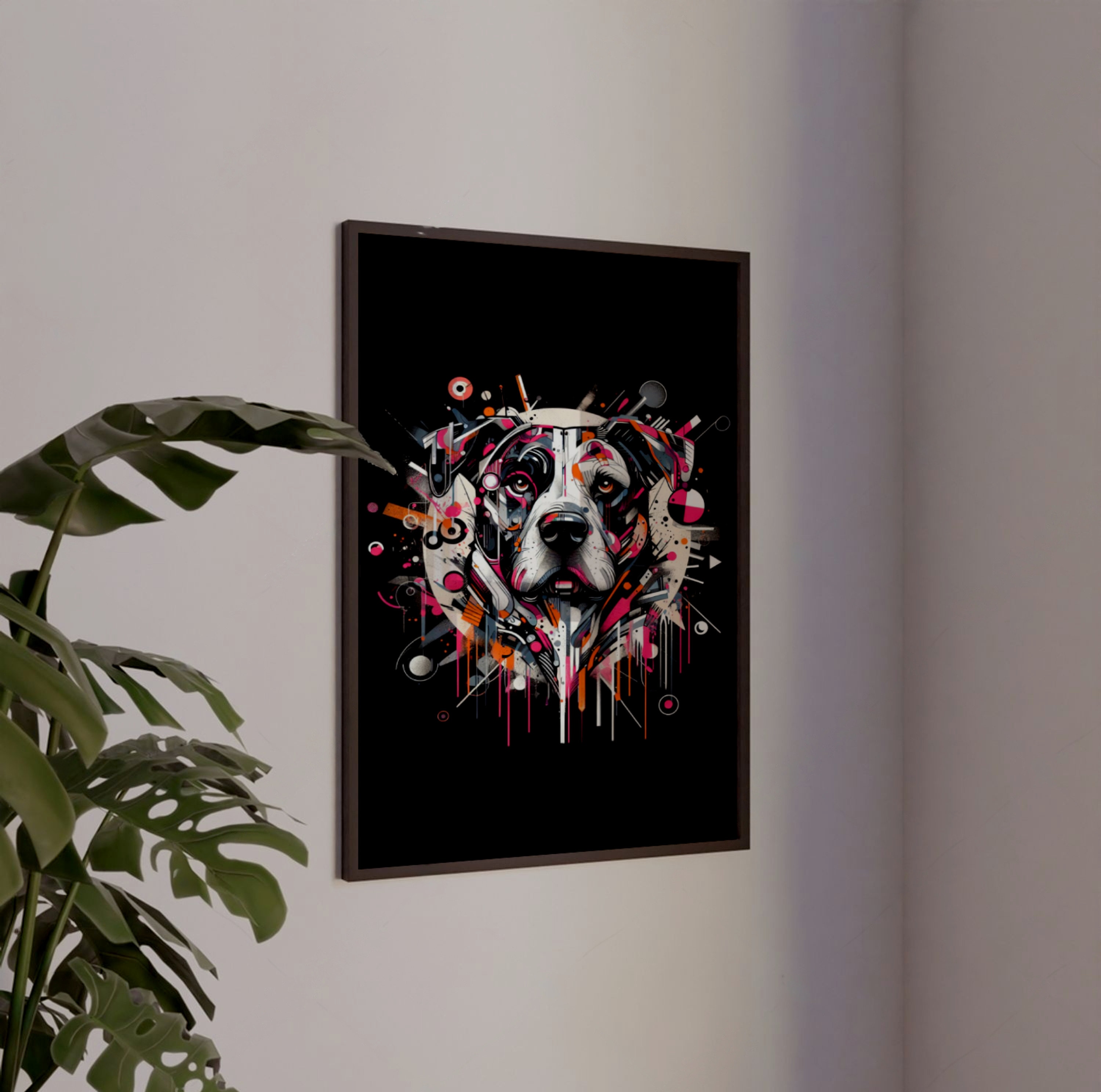 Abstract Dog Art Print Digital Prints, Dog Art, Best Pet Prints, Best ...