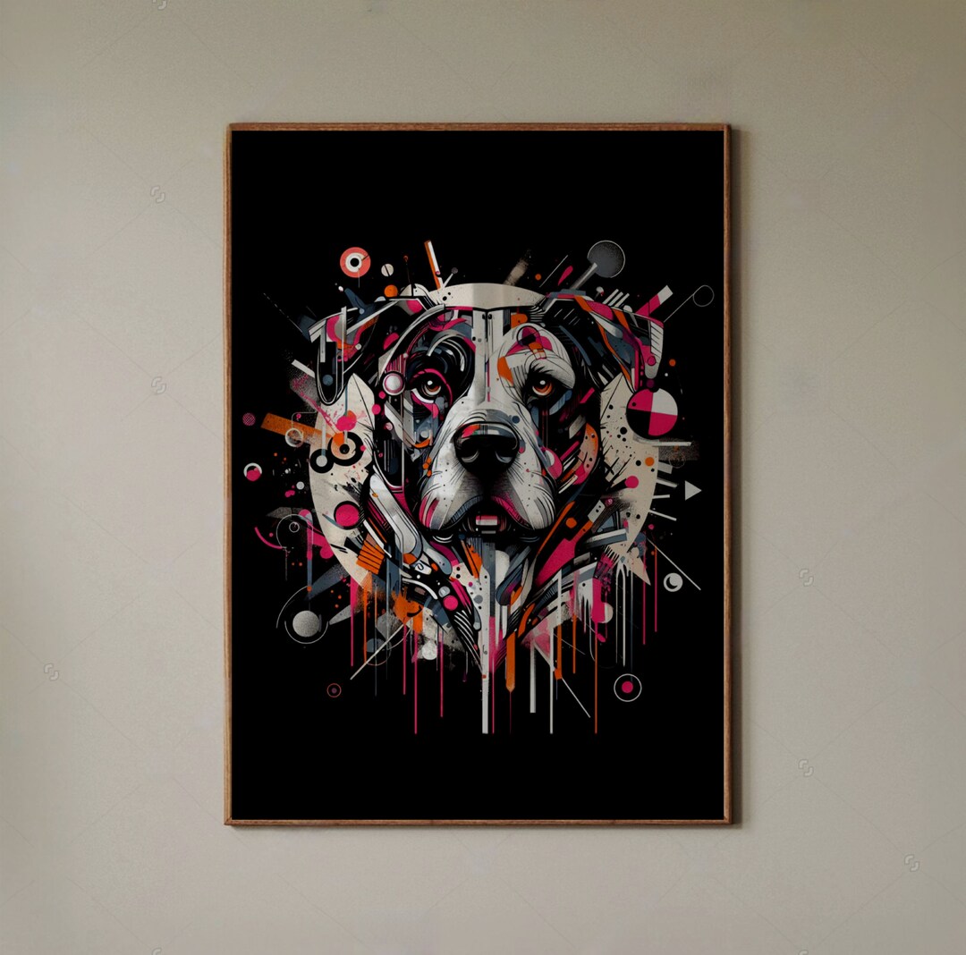 Abstract Dog Art Print Digital Prints, Dog Art, Best Pet Prints, Best ...