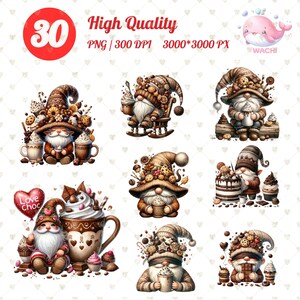 Chocolate Gnome, Sweet Clipart, Gnome Artwork, Confectionery Graphics ...
