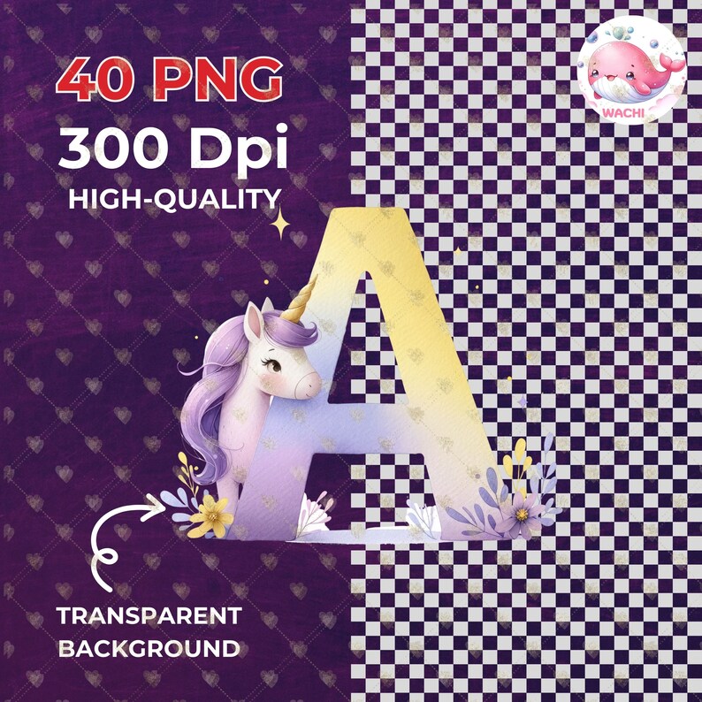 Cute Unicorn ,alphabet for Kid, Doodle Letters, Doodle Font, Cute ...