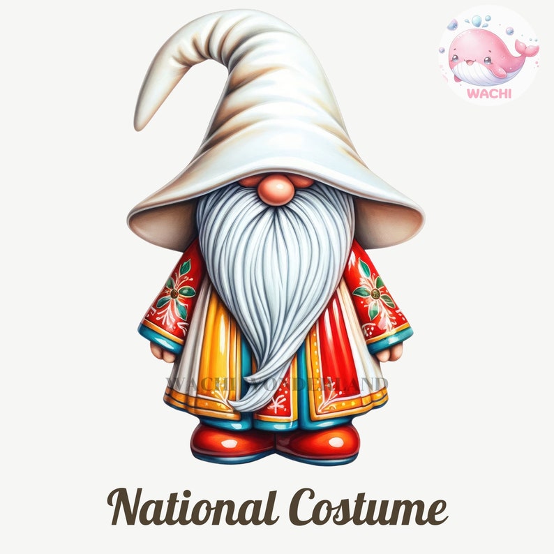 Gnome Clipart Bundle Png, National Costume USA Cute Gnome, Sublimation ...