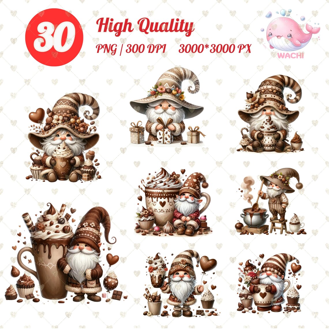 Chocolate Gnome, Sweet Clipart, Gnome Artwork, Confectionery Graphics ...