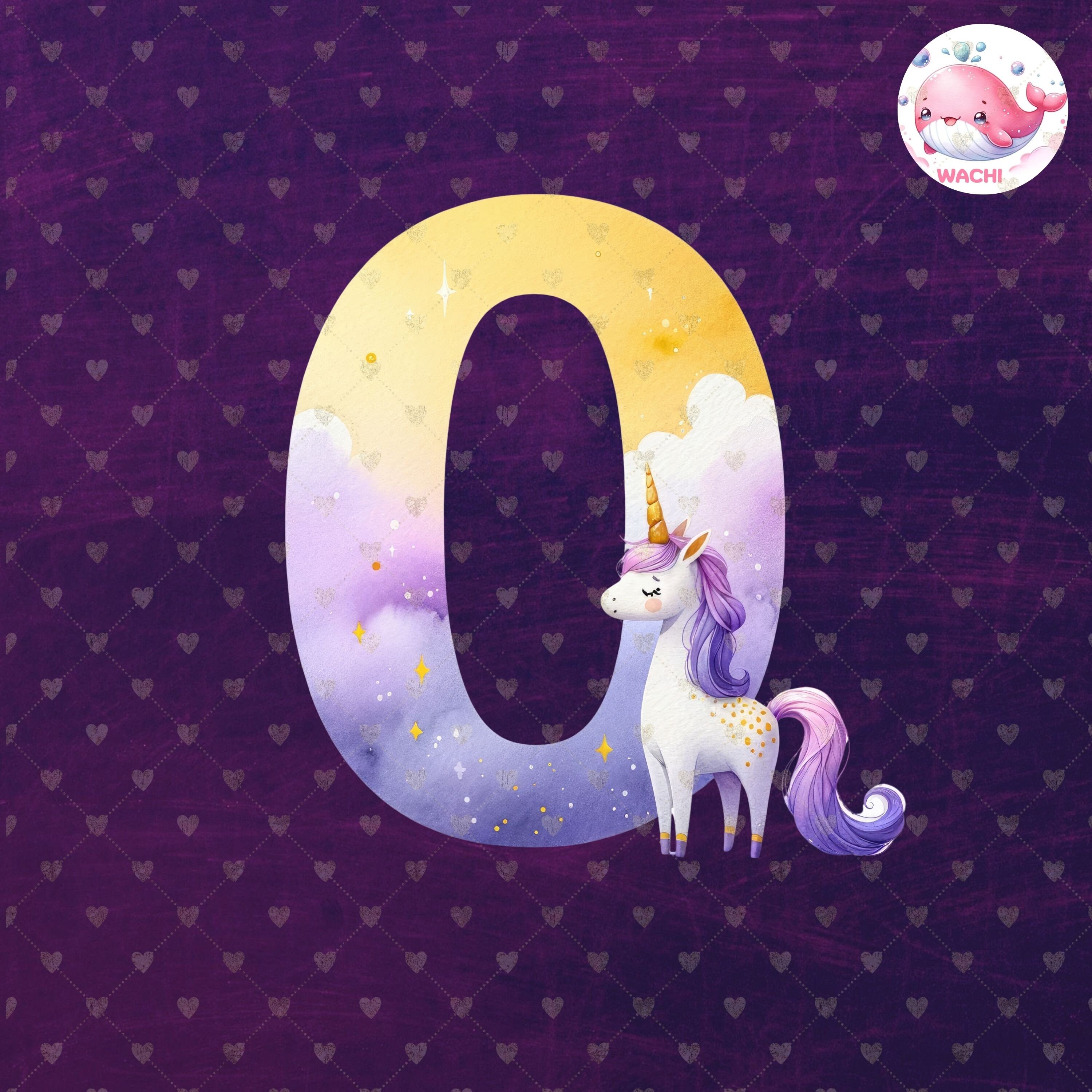 Cute Unicorn ,alphabet for Kid, Doodle Letters, Doodle Font, Cute ...