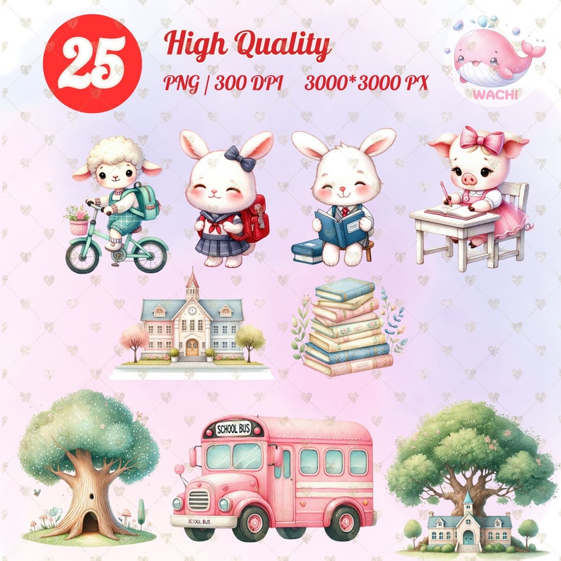 Back-to-school Png , Back to School Boards Png, Cute Animal Back to ...