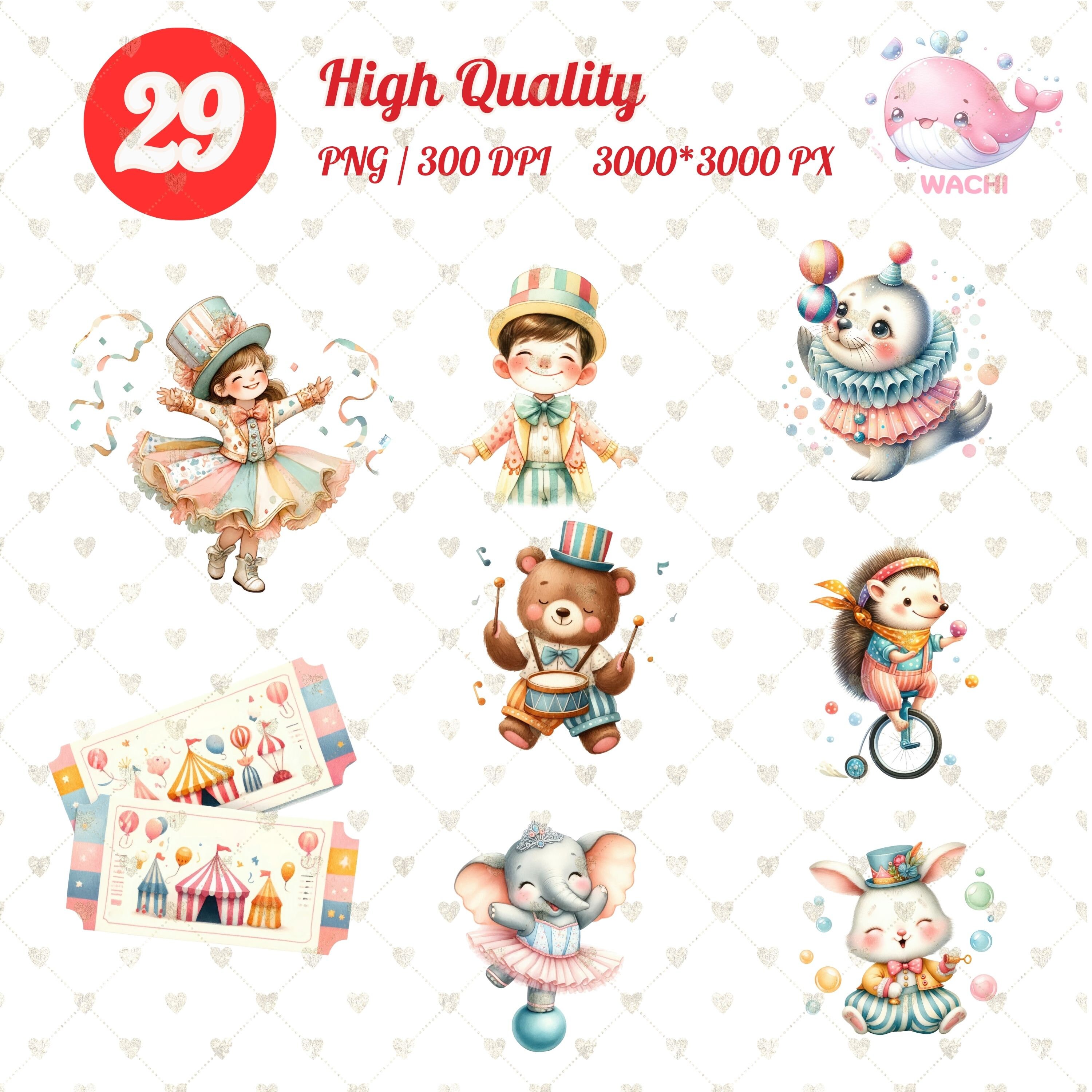 Animal Circus Clipart Festival Party Invitations Juggling Carnival Bear ...