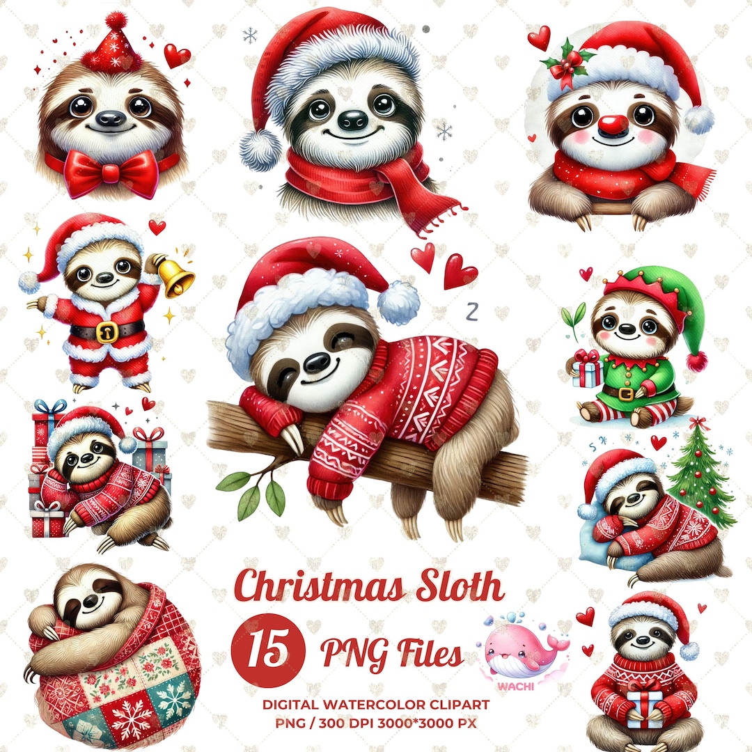Christmas Sloth Png Animated Sloth Png, Anime Sloth Png, Sloth Png ...