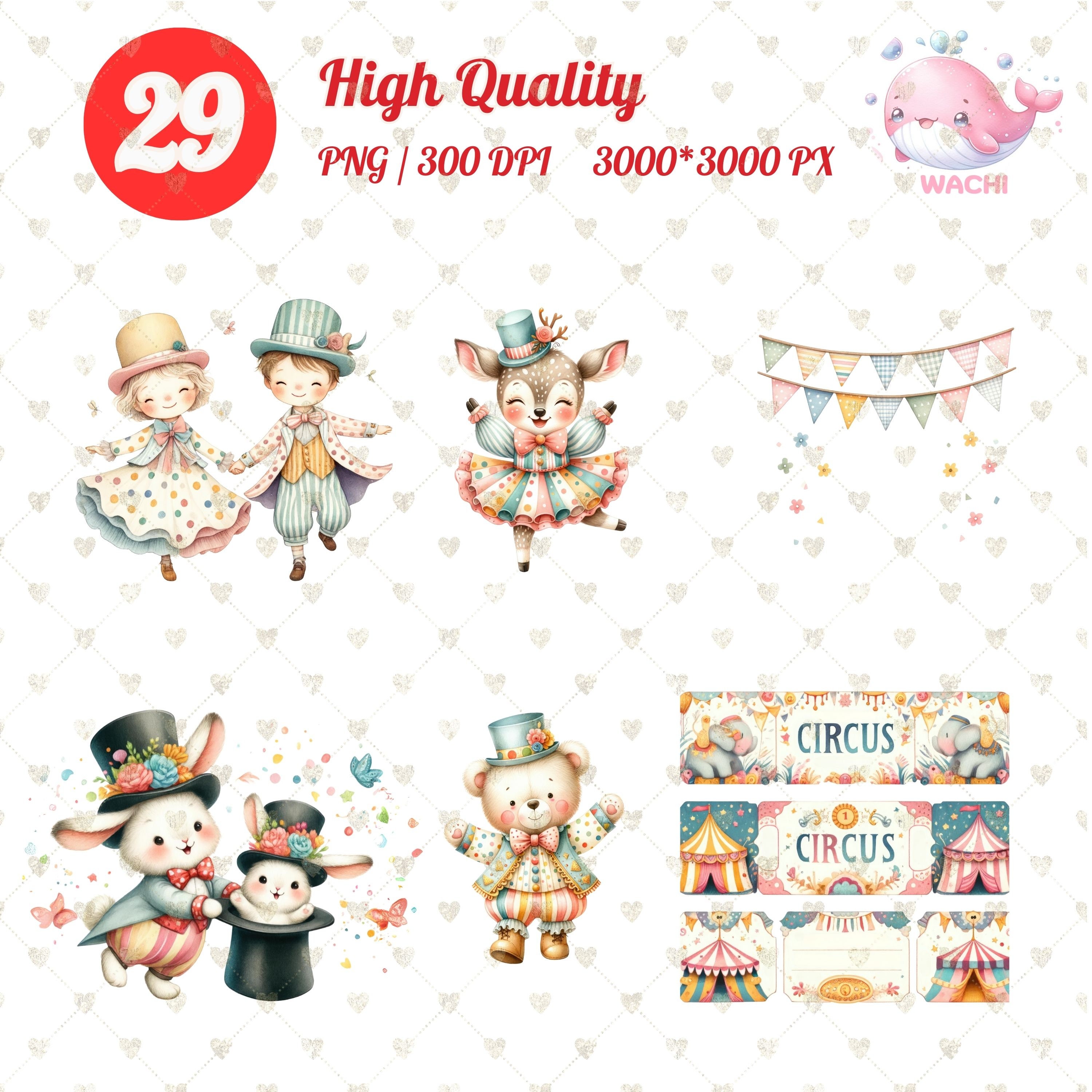 Animal Circus Clipart Festival Party Invitations Juggling Carnival Bear ...