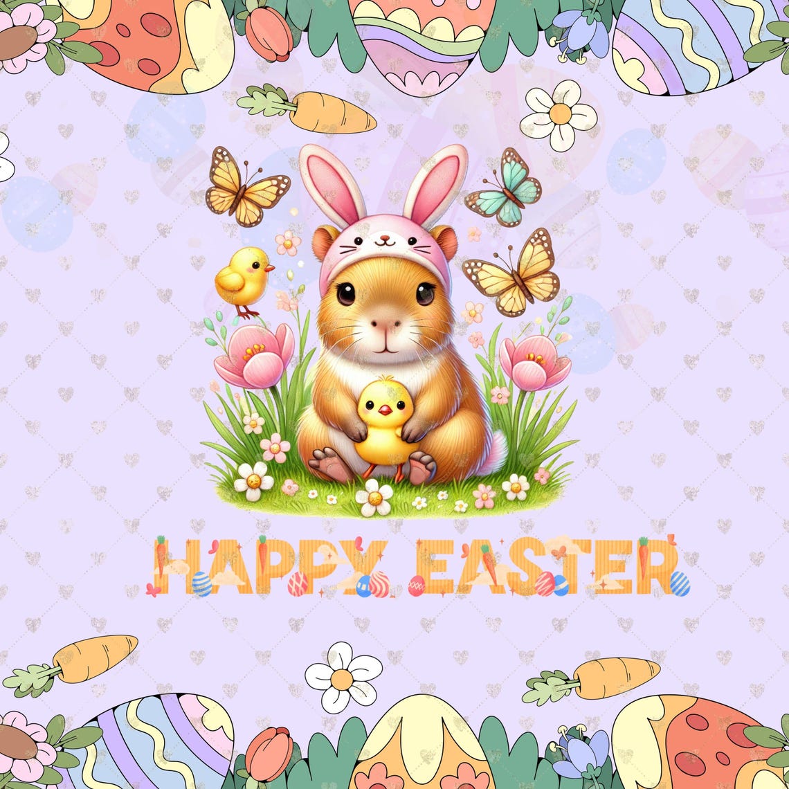 Capybara Easter Watercolor Clipart: 30 PNG Bundle (digital Download) - Etsy