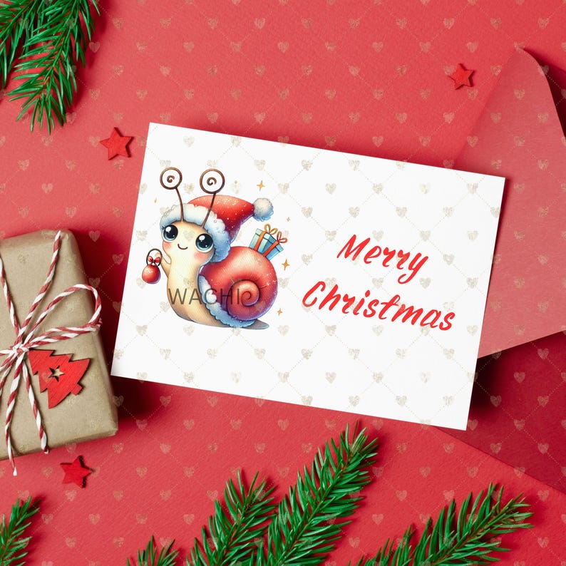 Christmas Snail Clipart Bee Christmas Png Funny Festive Snails Quirky ...