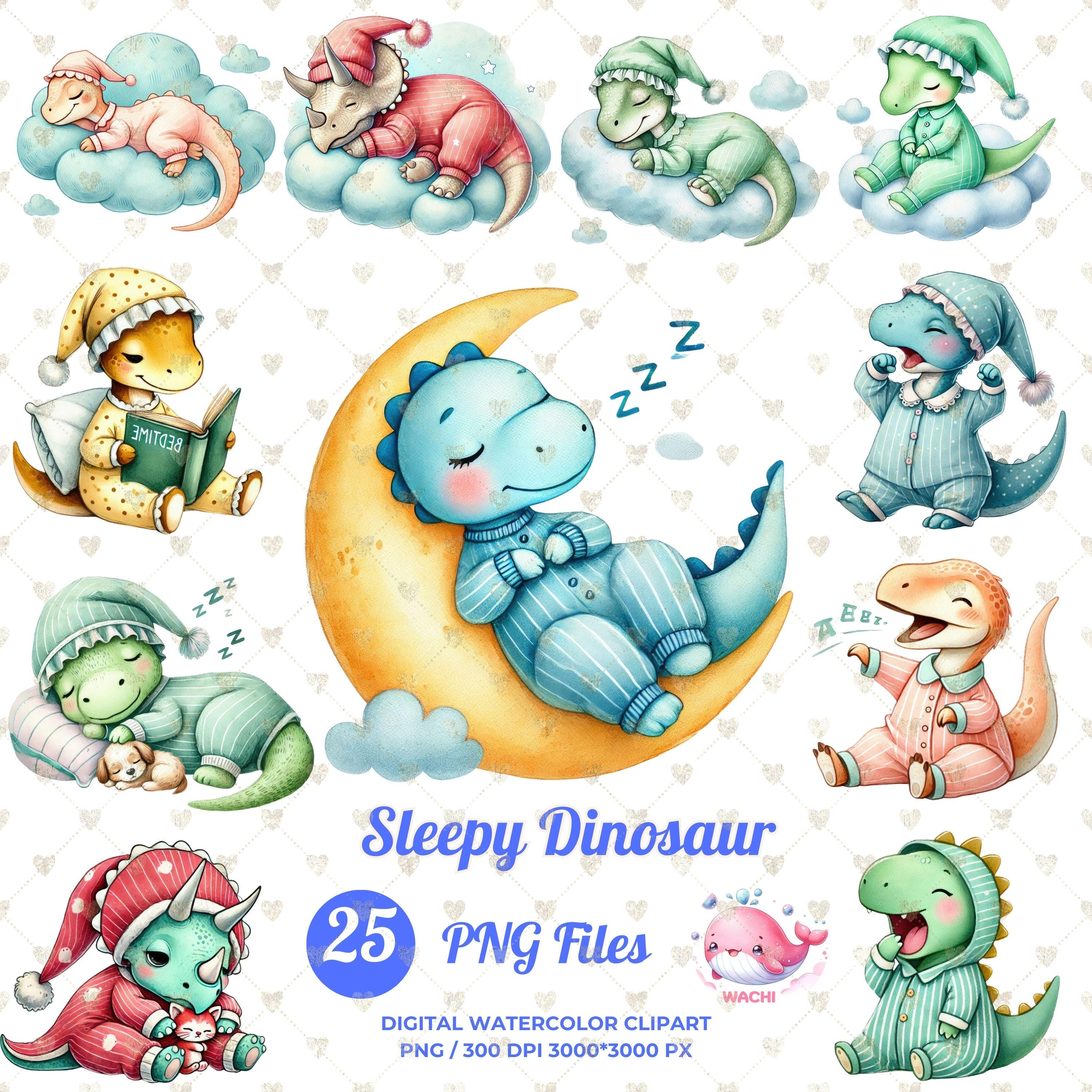 Sleepy Dinosaur Cute Dinosaurpng Dino Sleep Christmas Dinosaur Gifte ...