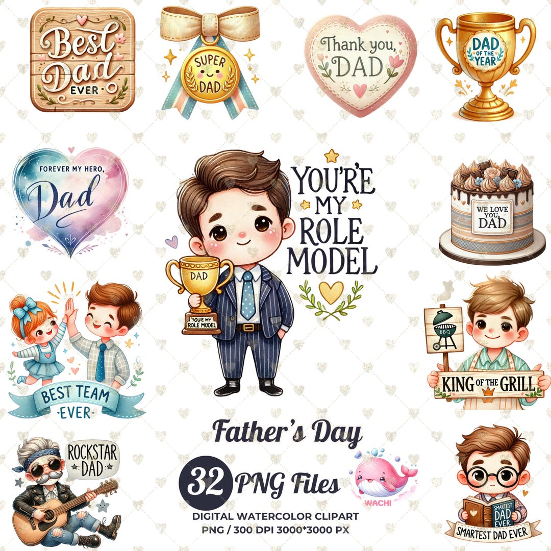 Father S Day Clipart Tender Dad Child Moments Father Days Clipart ...