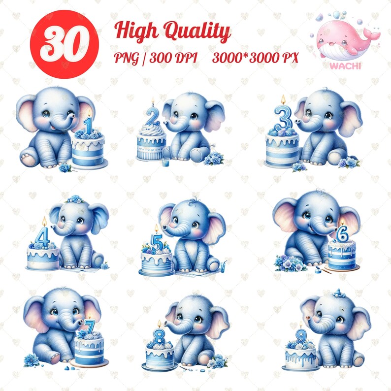 Cute Elephantpng Babyshowe Idea Birthday Card Invitation Party Boypng ...