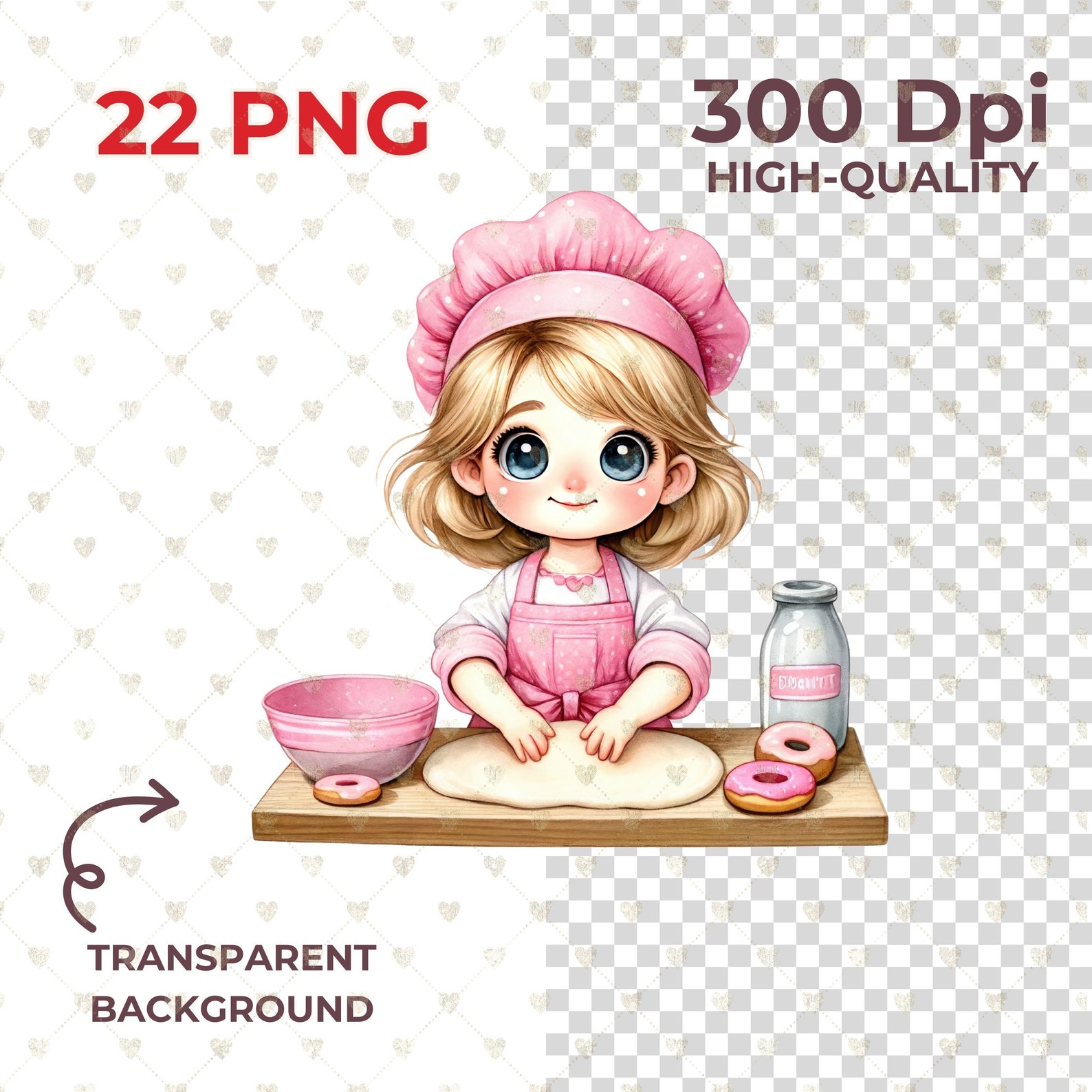 Pastryclipart Watercolor Girlpng Cute Girlpng Birthday Girlpng Girlclip ...