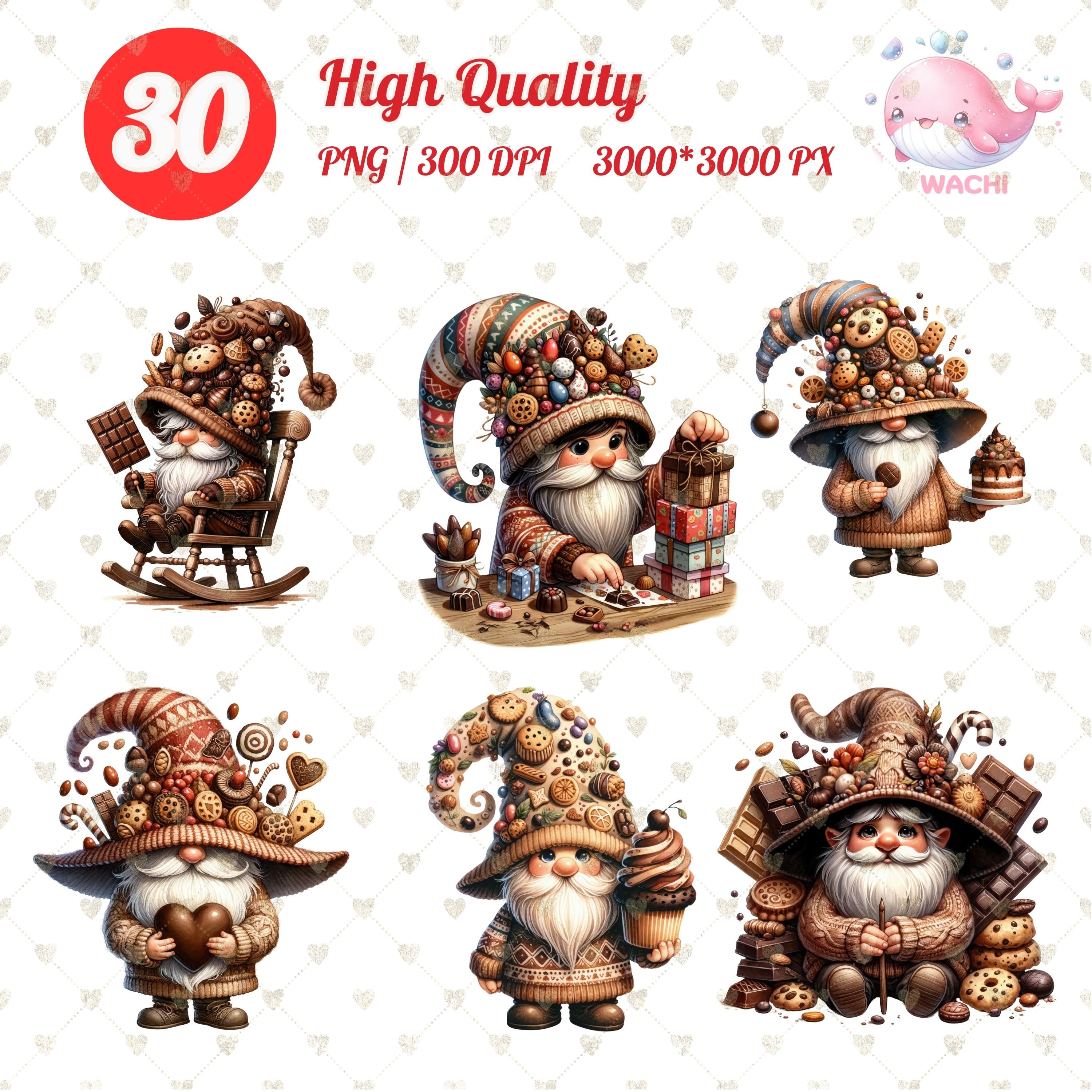 Chocolate Gnome, Sweet Clipart, Gnome Artwork, Confectionery Graphics ...